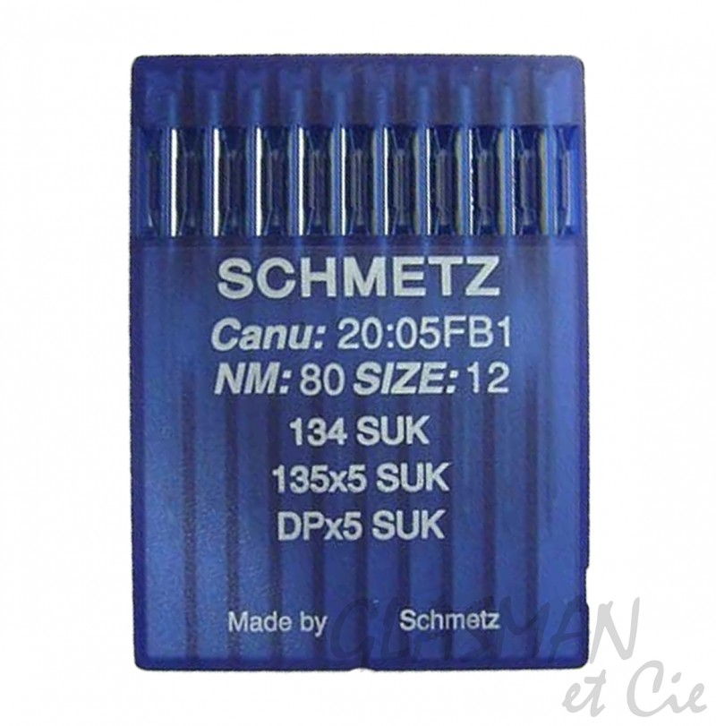 Aiguilles machine à coudre 134 SUK/ 135X5 SUK - NM80 - 10pcs GROZ BECKERT/SCHMETZ